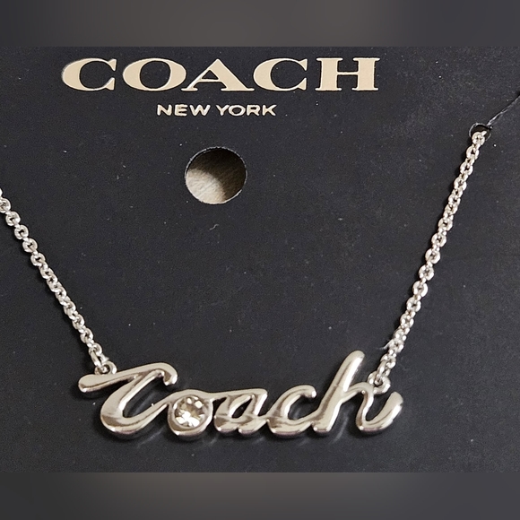 Coach | Jewelry | Coach New York Logo Rhinestone Accent Dax One Silver ...